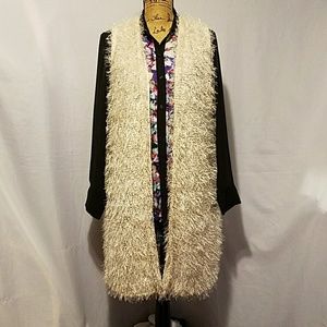 SJS | Jackets & Coats | Soft Fuzzy Duster Vestcardigan | Poshmark